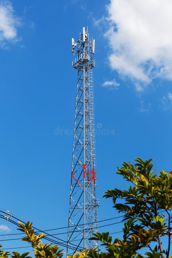Antenna repeater tower stock photo. Image of antenna - 85395036