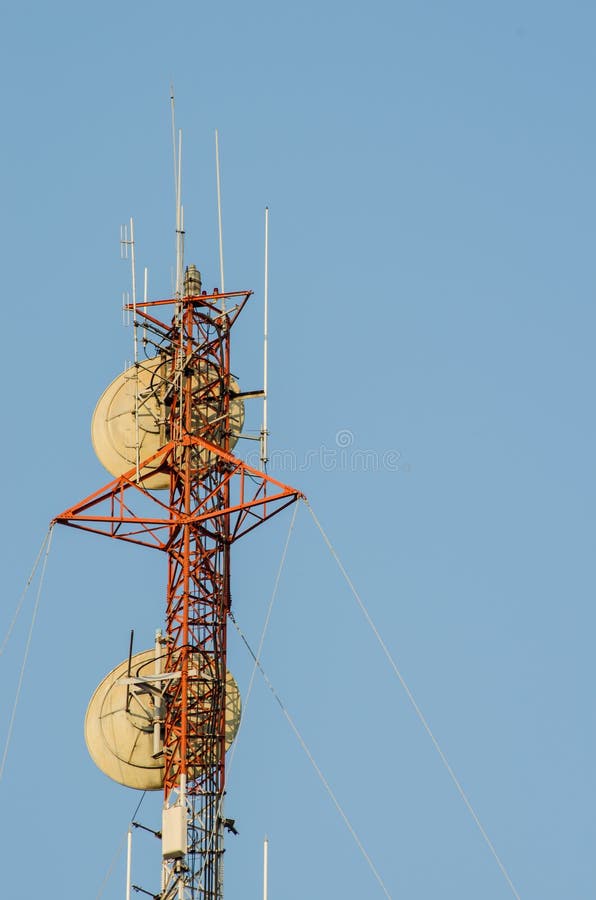 Antenna signal stock image. Image of empty, roof, cable - 37666309
