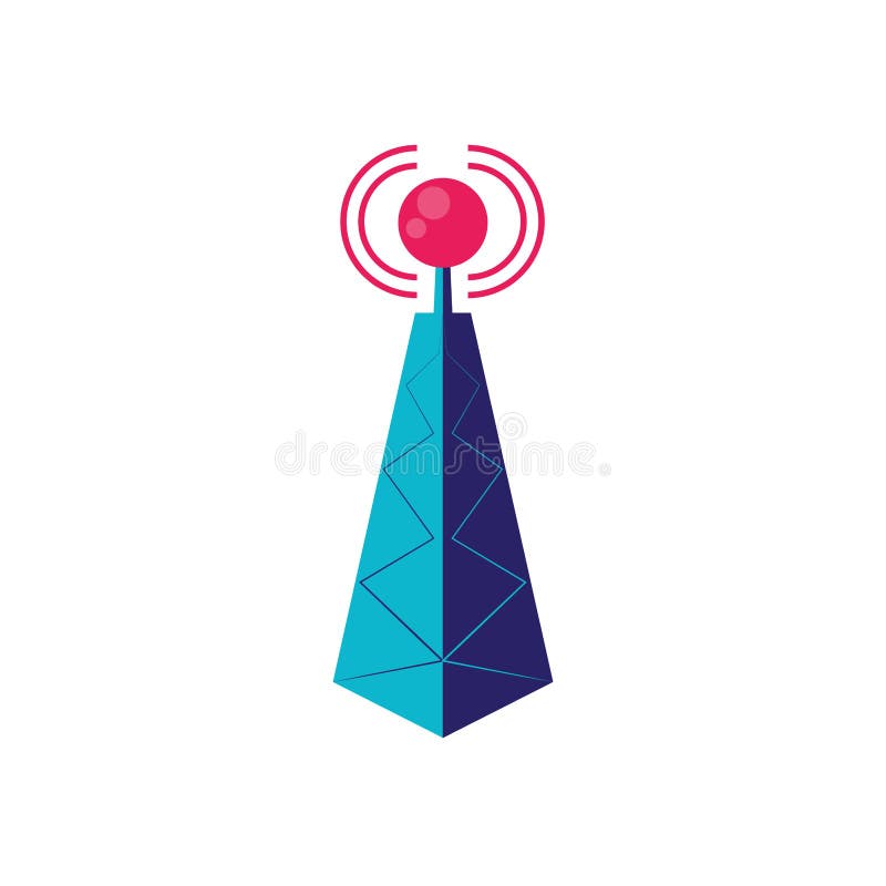 Antenna Signal Repeater Tower Stock Vector - Illustration of connect ...