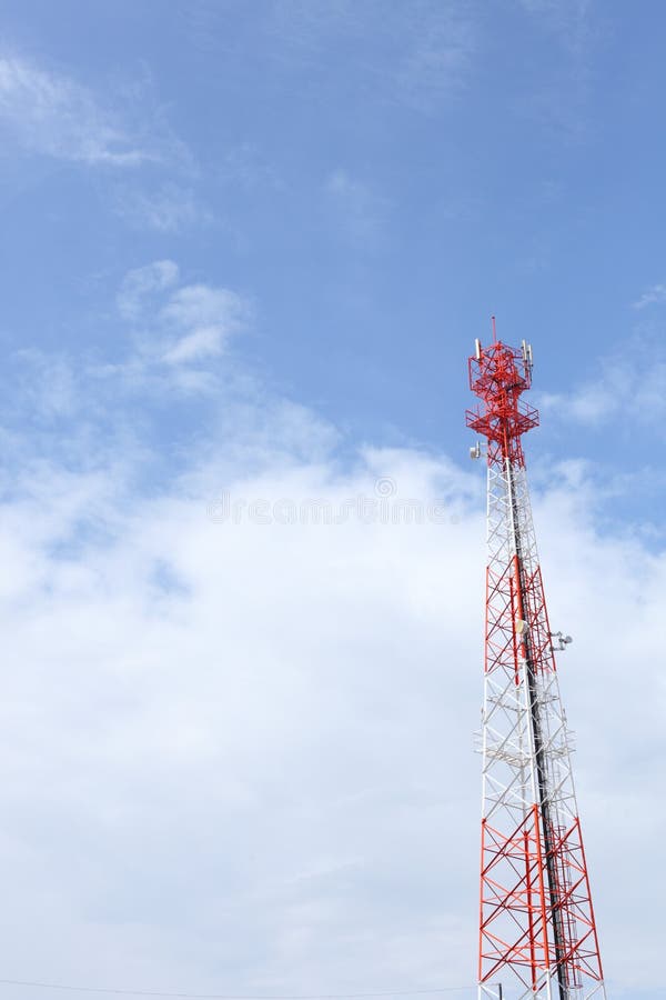 Antenna signal tower stock image. Image of online, mobile - 20350717