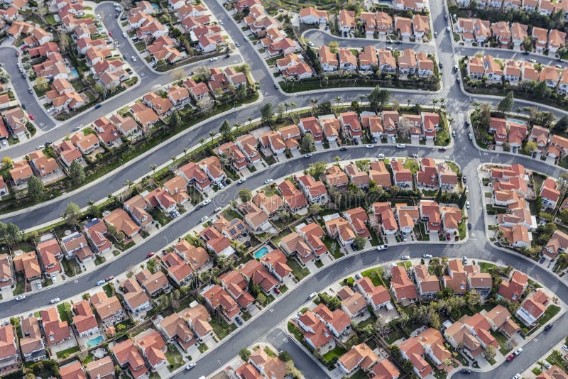 Vista Aerea Di Una Vicinanza Residenziale in LA Fotografia Stock ... Vista Aerea Di Una Vicinanza Residenziale in LA Fotografia Stock ...