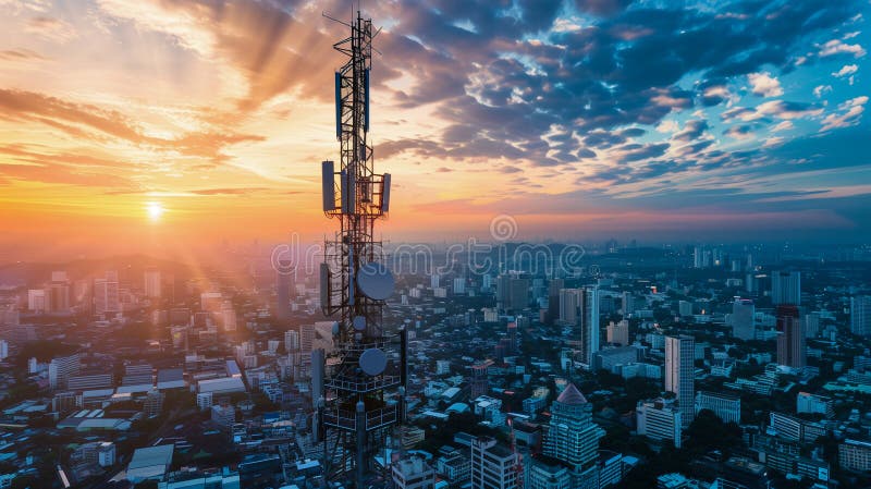 Antenna Telecommunication Tower Station, Internet Online Wireless ...