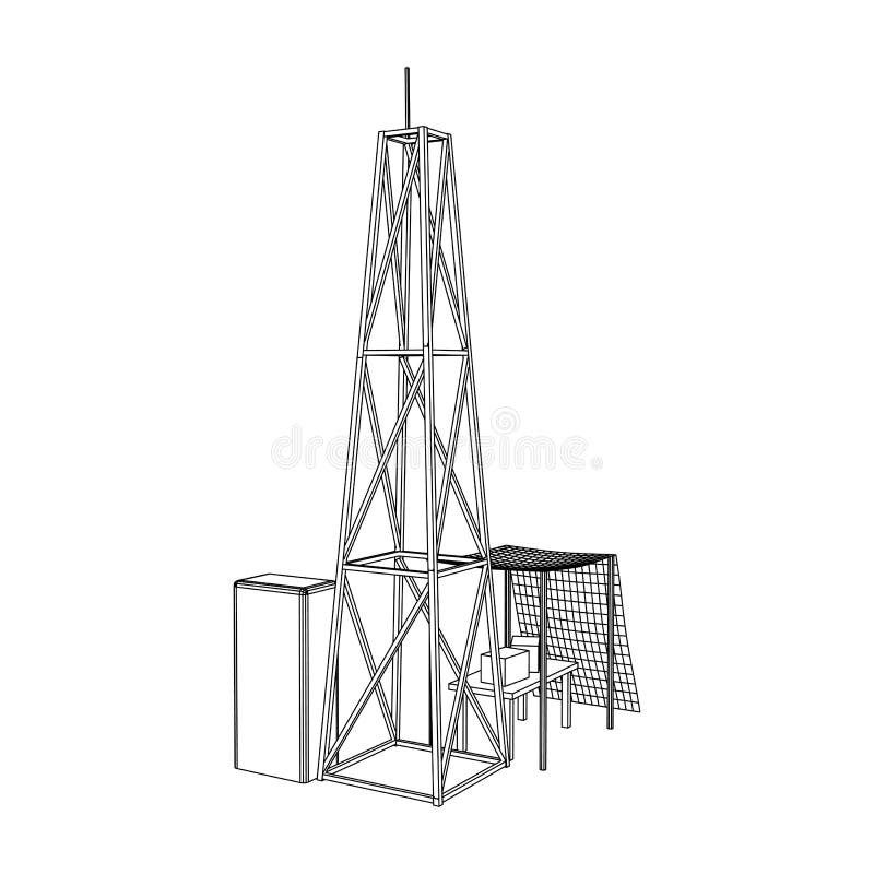 Antenna. Telecommunications Transmitter Radio Tower. Communications ...