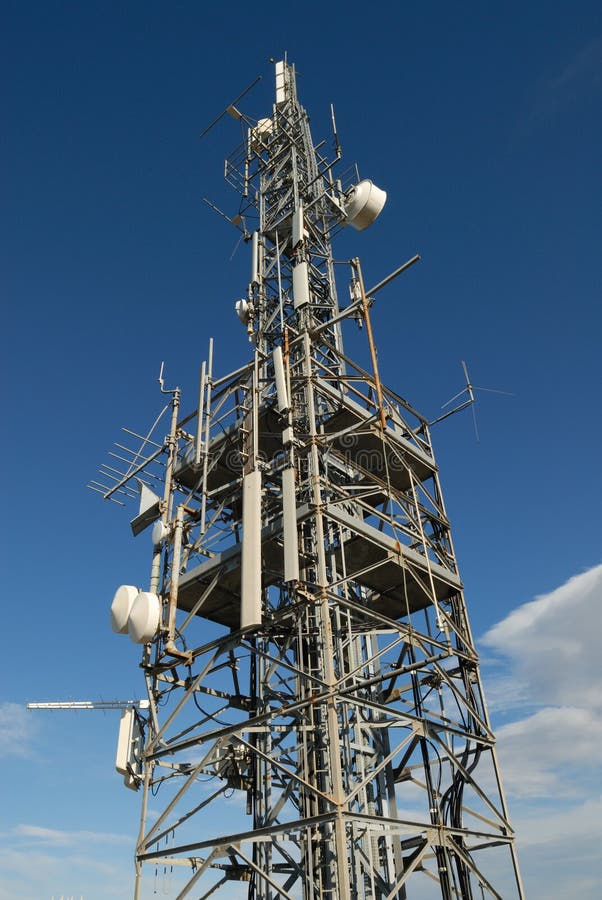 Antenna tower stock image. Image of electronics, outoor - 21274045