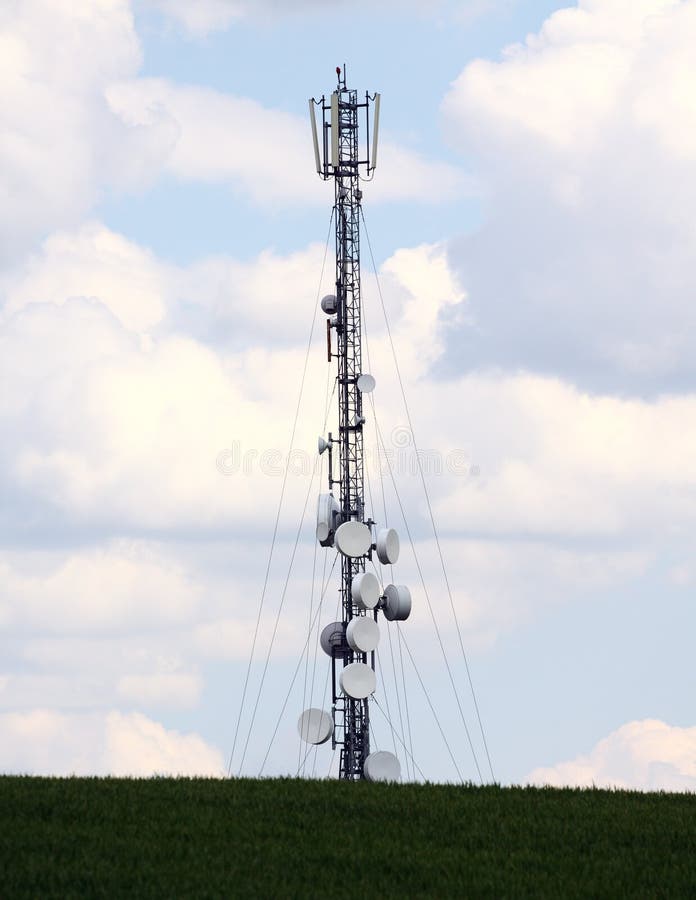 Antenna tower stock photo. Image of cell, hightech, radio - 40006722