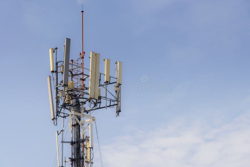 Antenna Tower,antenna Tower Building with the Blue Sky Stock Photo ...