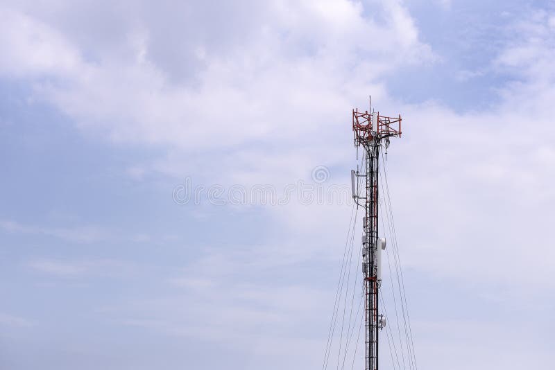 Antenna Tower,antenna Tower Building with the Blue Sky Stock Photo ...