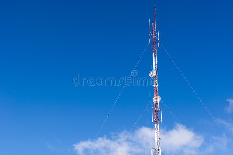 Antenna tower building stock image. Image of microwave - 81215853