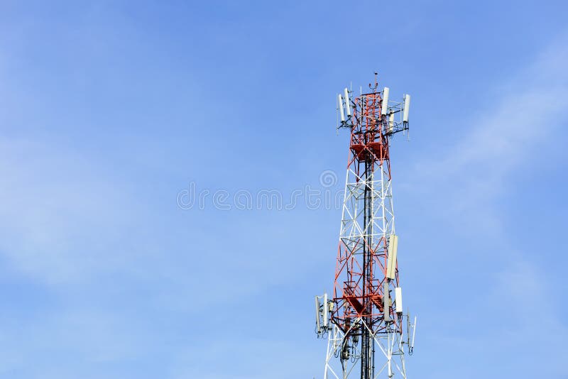 Antenna tower building stock image. Image of microwave - 81956057