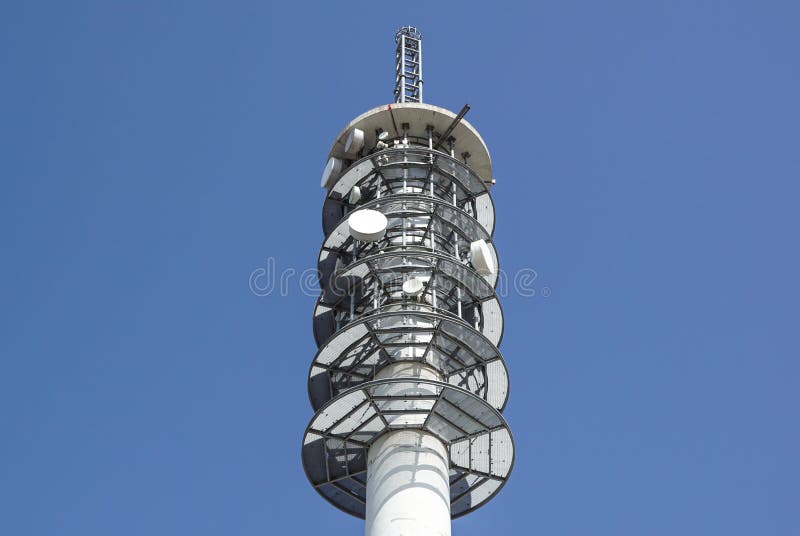 Antenna Tower,antenna Tower Building with the Blue Sky. Close-up of the ...