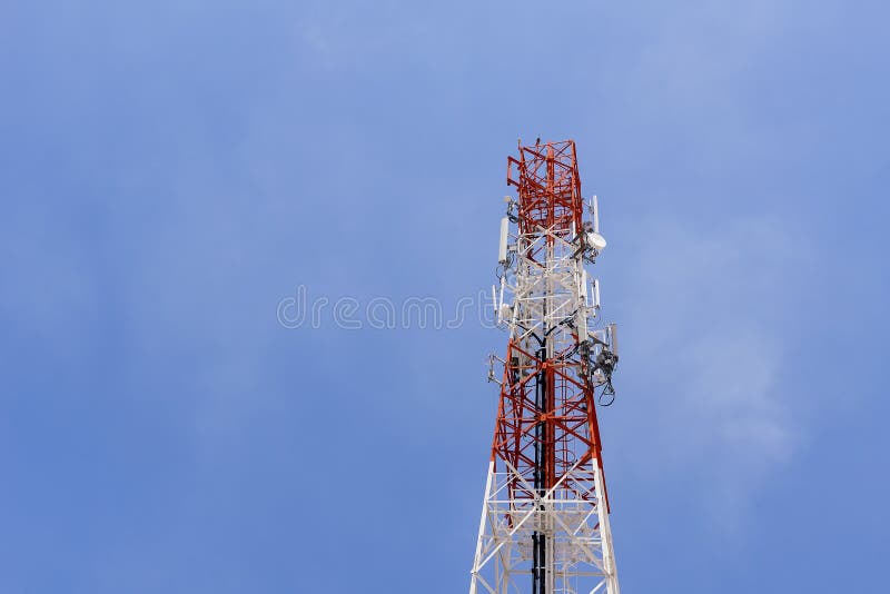 Antenna tower building stock photo. Image of cell, mast - 73983702