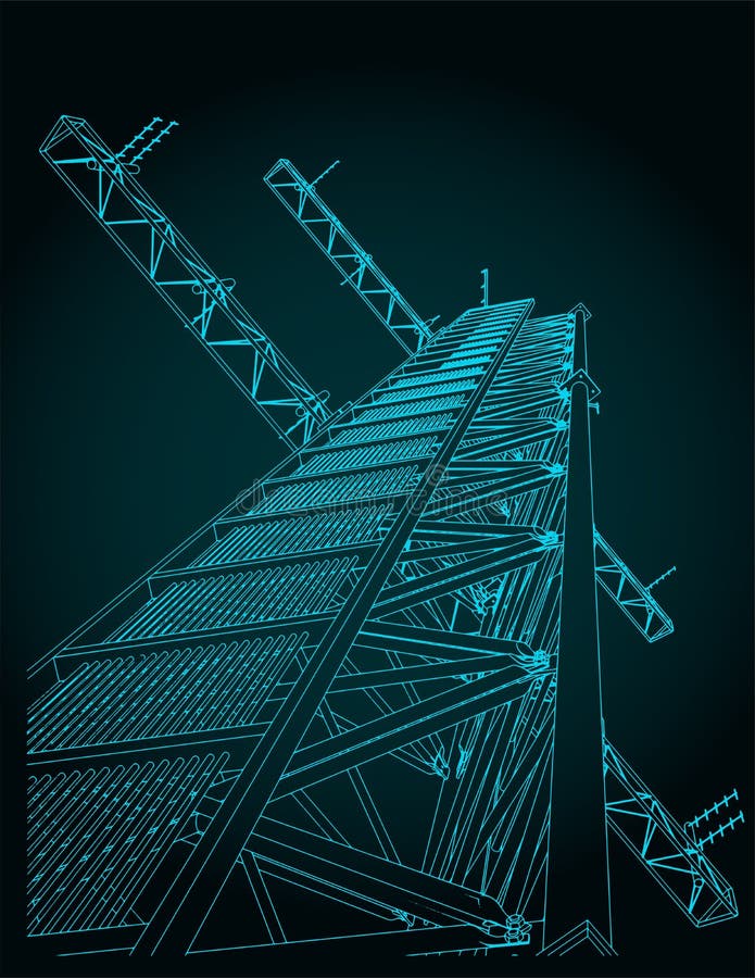 Antenna tower illustration stock vector. Illustration of phone - 250367043