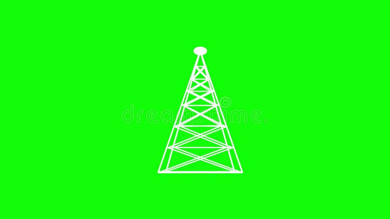 Antenna or Tower (Internet) Icon or Symbol Animation (Chroma Key) Stock ...