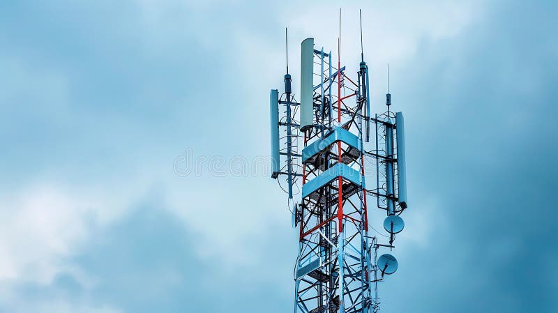 Antenna Tower of Telecommunication and Hone Base Station with Wireless ...