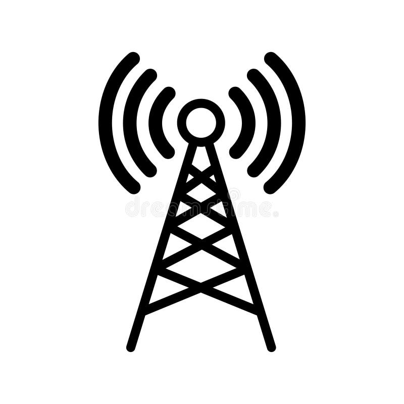 Antenna Tower Vector Icon Which Can Easily Modify Or Edit Stock Vector