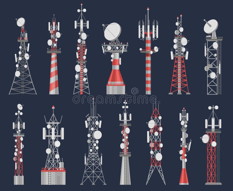 Antenna Towers Radio Tower Station For Cell Communication With