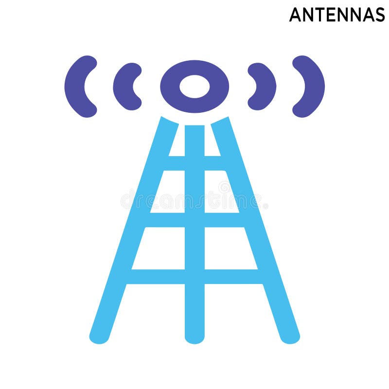 Antennas Icon in Trendy Design Style. Antennas Icon Isolated on White ...