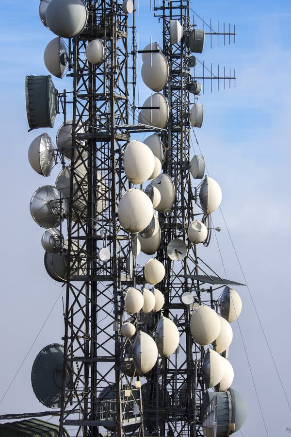 Television Broadcasting Antenna Stock Image - Image of transmitter ...