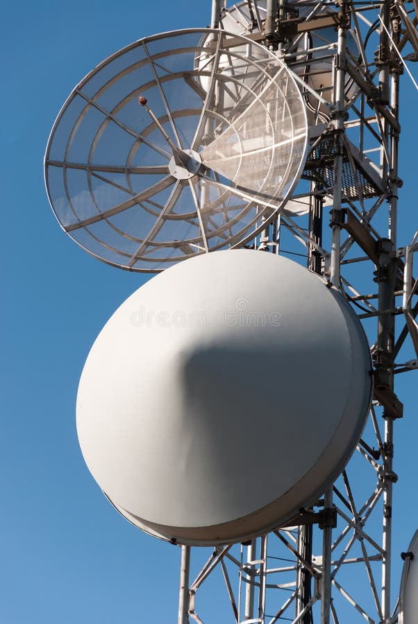 Antennas for the Transmission Stock Image - Image of support, antenna ...