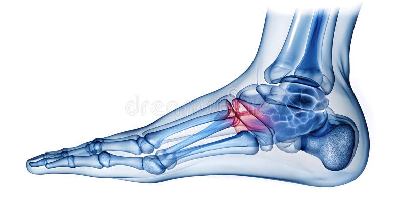Anterior View of Subtalar Joint Highlighting Movement X-ray Stock ...