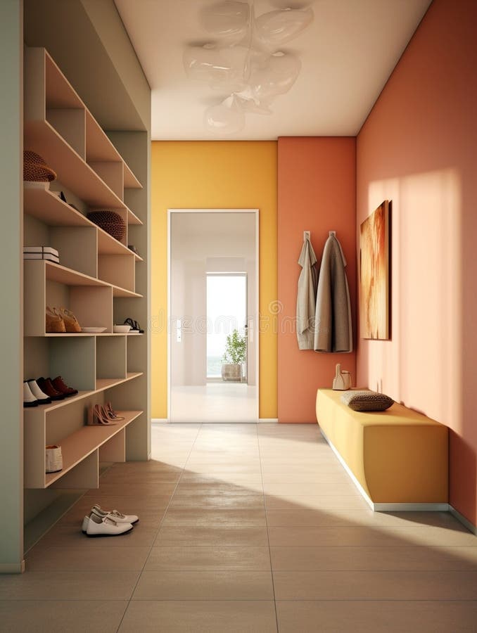 Anteroom Interior 1695525313808 3 Stock Photo - Image of living, color ...