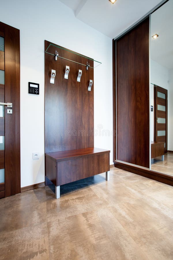 Anteroom with Wooden Elements Stock Photo - Image of entry, hall: 47534150