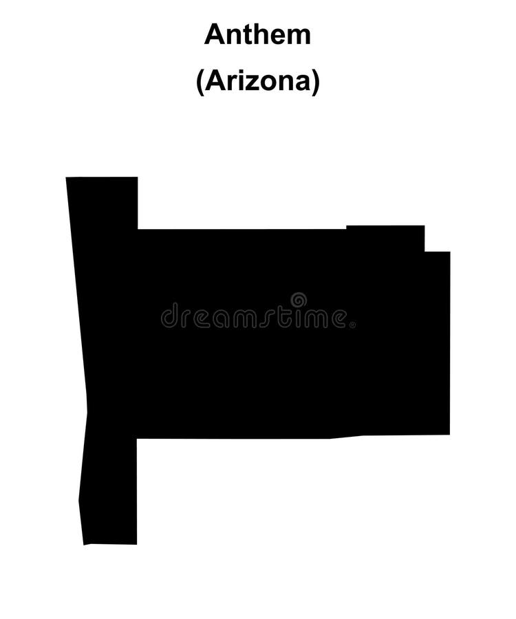 Anthem outline map stock vector. Illustration of cartography - 357149869