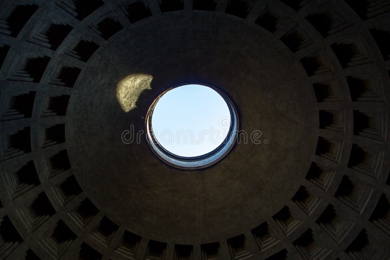 Antheon with the Famous Ray of Light from the Top, Rome Editorial Image ...