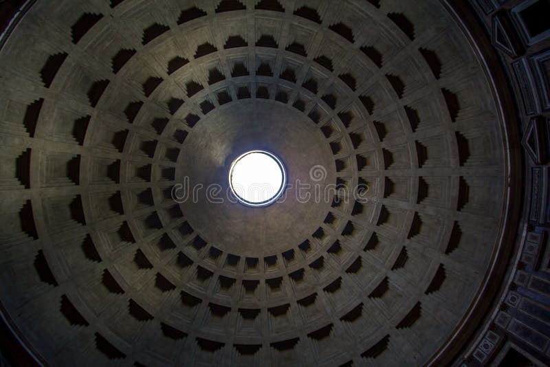 Antheon with the Famous Ray of Light from the Top, Rome Editorial Stock ...