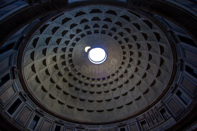 Antheon with the Famous Ray of Light from the Top, Rome Editorial Stock ...