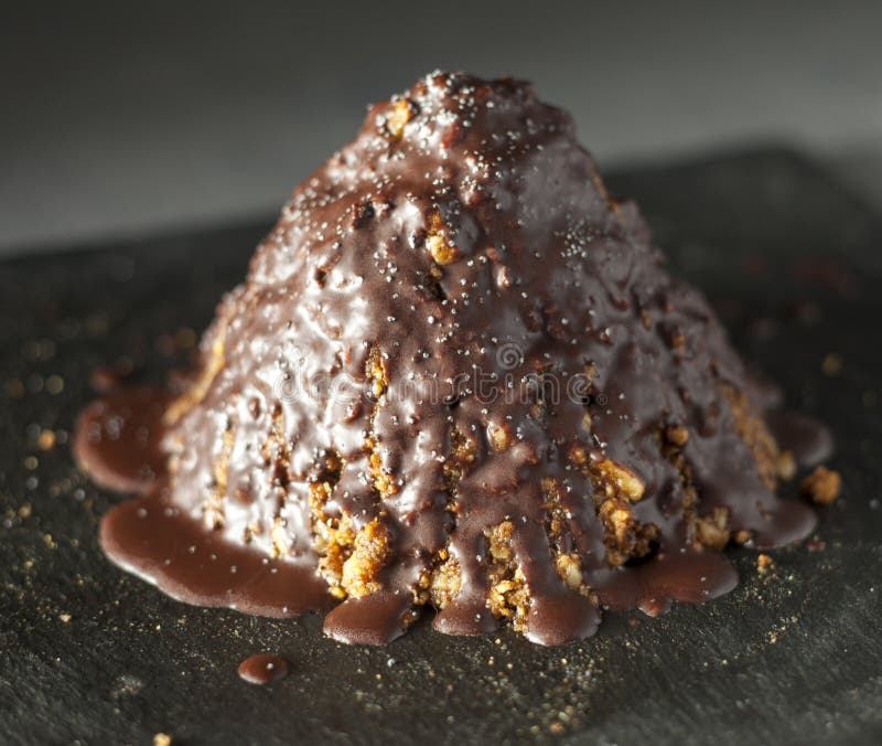 Anthill Cake on Black Marble Board Stock Photo - Image of condensed ...