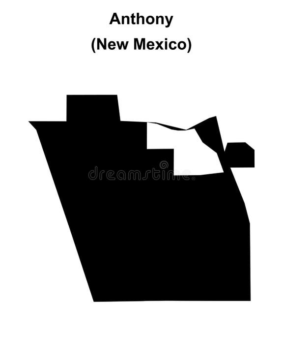 Anthony outline map stock vector. Illustration of border - 387575678