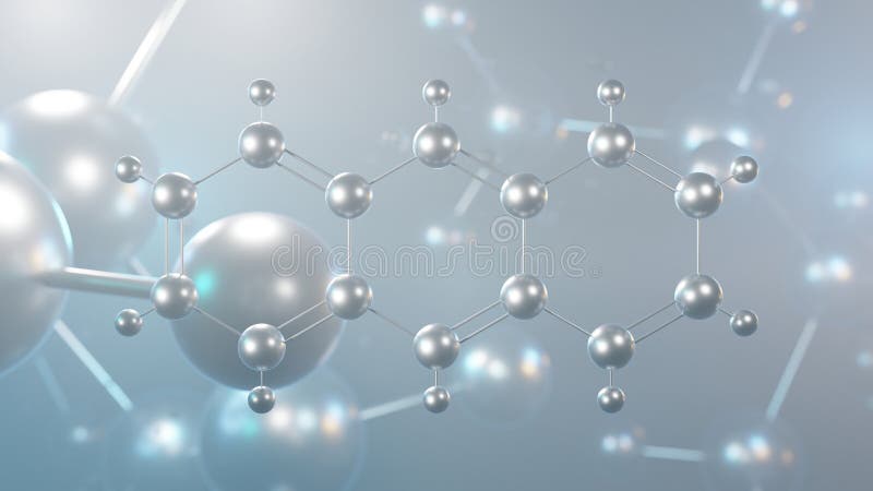 Anthracene Molecular Structure, 3d Model Molecule, Polycyclic Aromatic ...