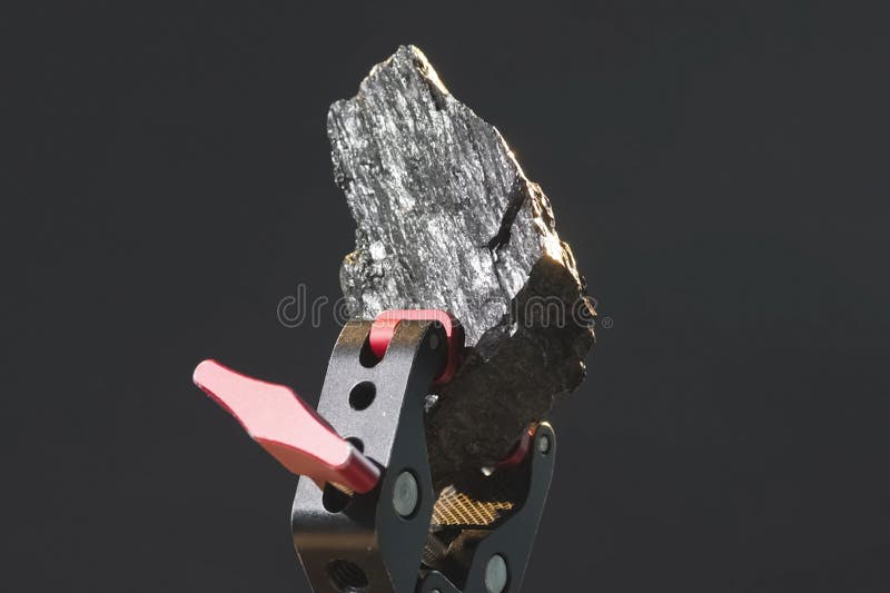 Anthracite Coal, Sample of Stone for Laboratory Research, Clampe Stock ...