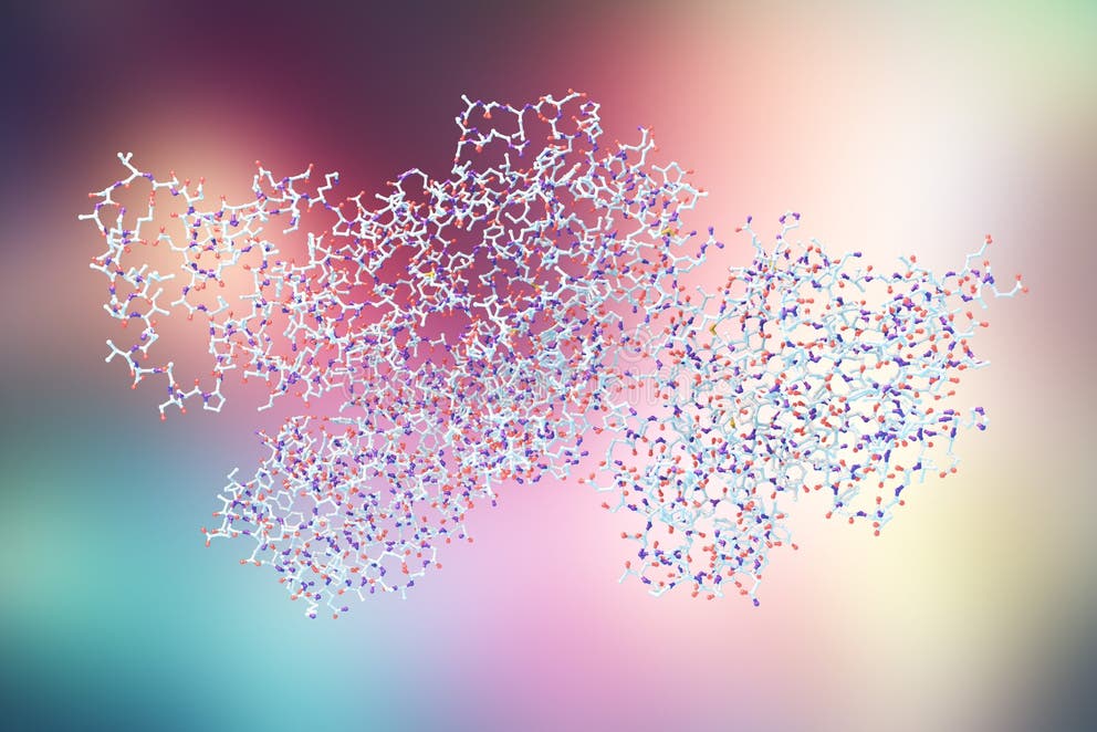 Anthrax Lethal Toxin Molecule Stock Illustration - Illustration of ...