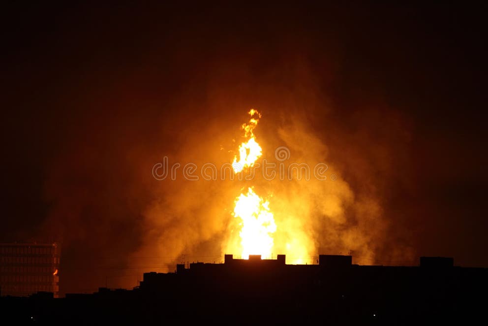 Anthropogenic disaster stock image. Image of conflagration - 9338207