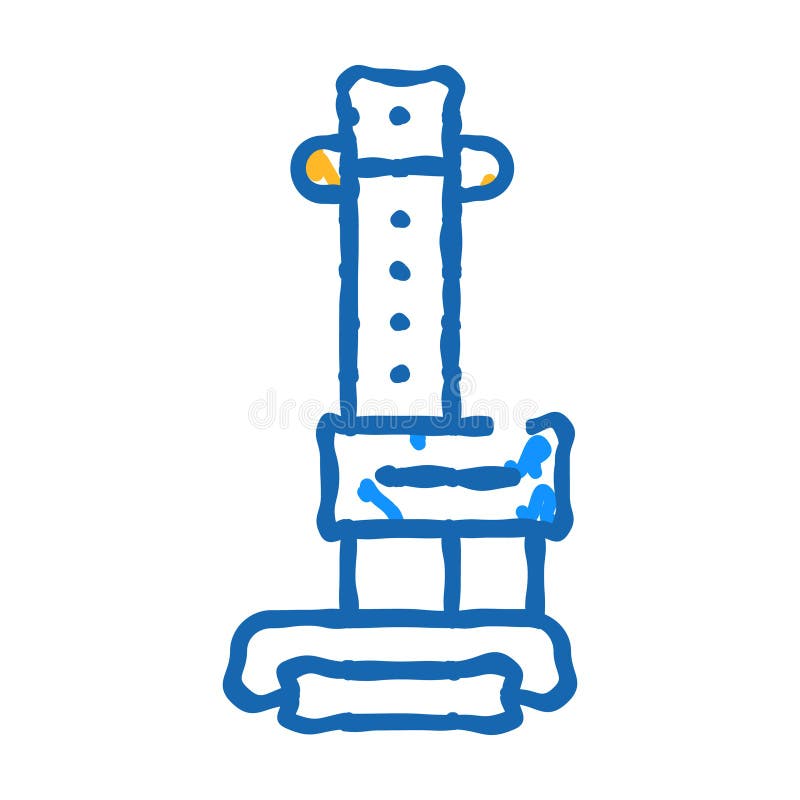 Anthropometry Tool Sign Icon Doodle Illustration Stock Vector ...