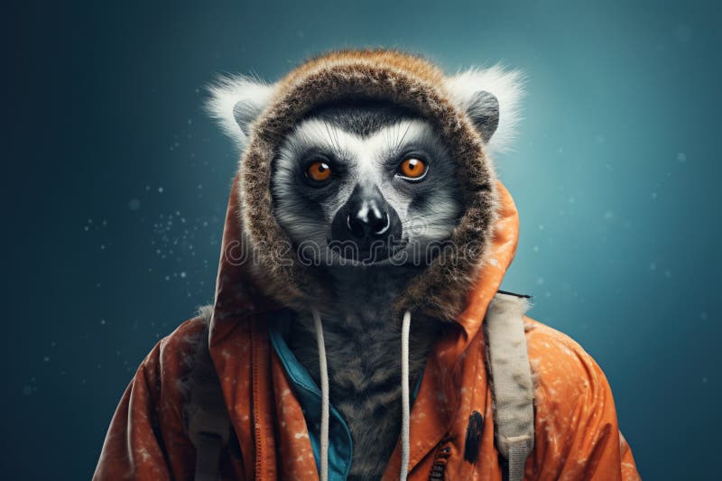 Animals Wearing Human Clothes. Generative Ai Stock Illustration ...