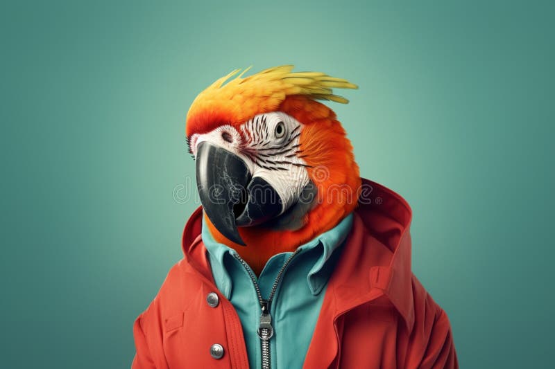 Animals Wearing Human Clothes. Generative Ai Stock Image - Image of ...