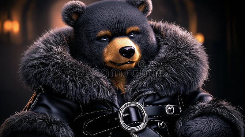 Anthropomorphic Bear in Luxurious Settings Stock Illustration ...