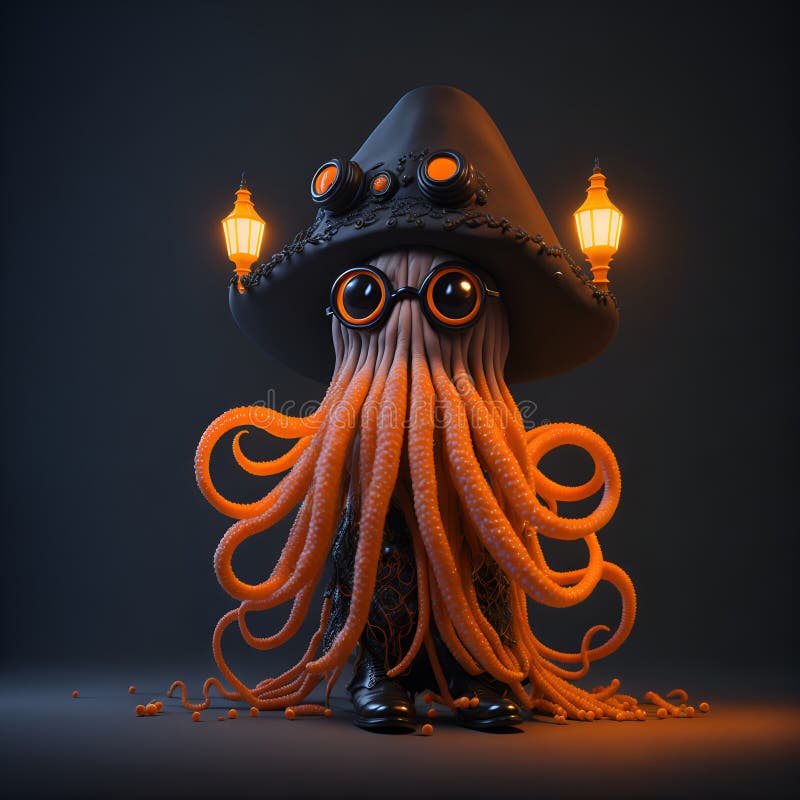 Anthropomorphic_cute_and_adorable_charming_smiling_octopus Stock ...