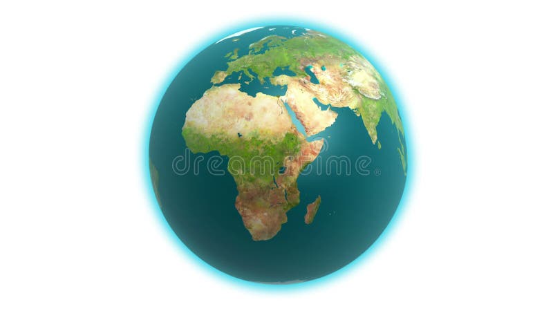 Anthropomorphic Earth on Green Screen, Seamless Loop. 3D Animation in ...