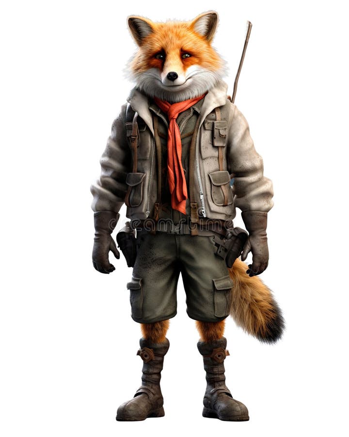 An Anthropomorphic Fox in Winter Clothing. Anthropomorphic Animals ...