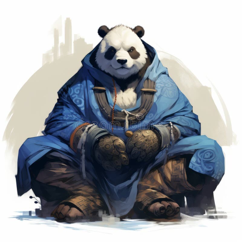 Anthropomorphic Indigo Panda God - Dnd 5e Artwork by Cliff Chiang Stock ...