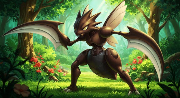 Anthropomorphic Insectoid Creature with Sharp Scythes for Arms and a ...