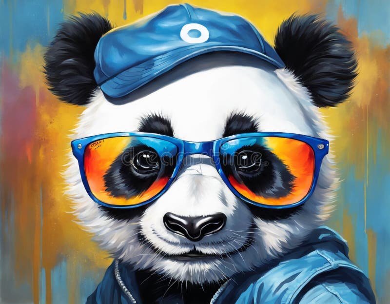 Anthropomorphic Panda. Generated by AI. Stock Illustration ...