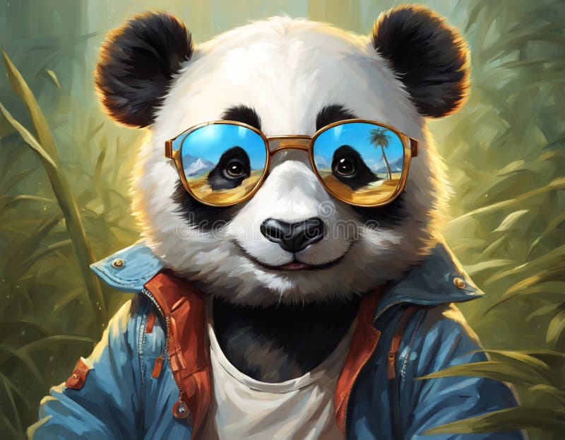 Anthropomorphic Panda. Generated by AI. Stock Image - Image of ...