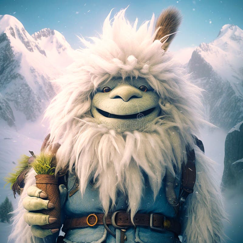 Anthropomorphic Portrait a Mini Yeti Mount Everest, Generative AI Stock ...