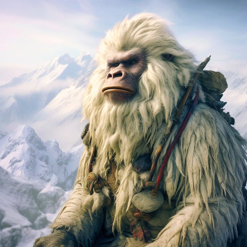 Anthropomorphic Portrait a Mini Yeti Mount Everest, Generative AI Stock ...