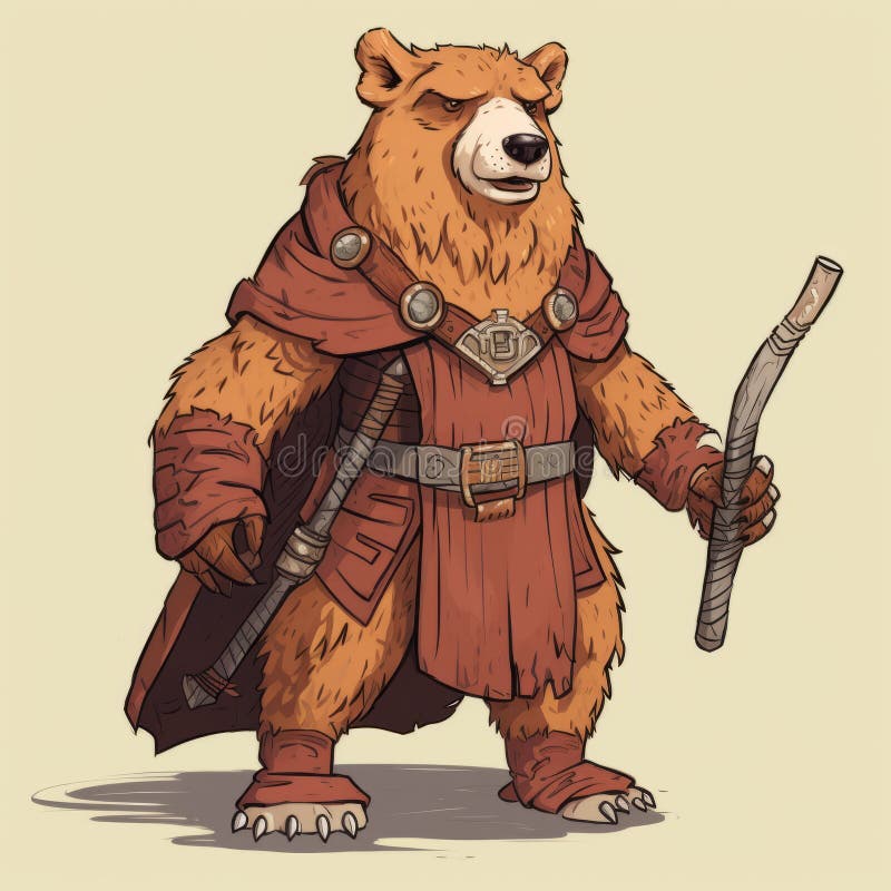 Anthropomorphic Rust Bear God - Dnd 5e - Cliff Chiang Style Stock ...